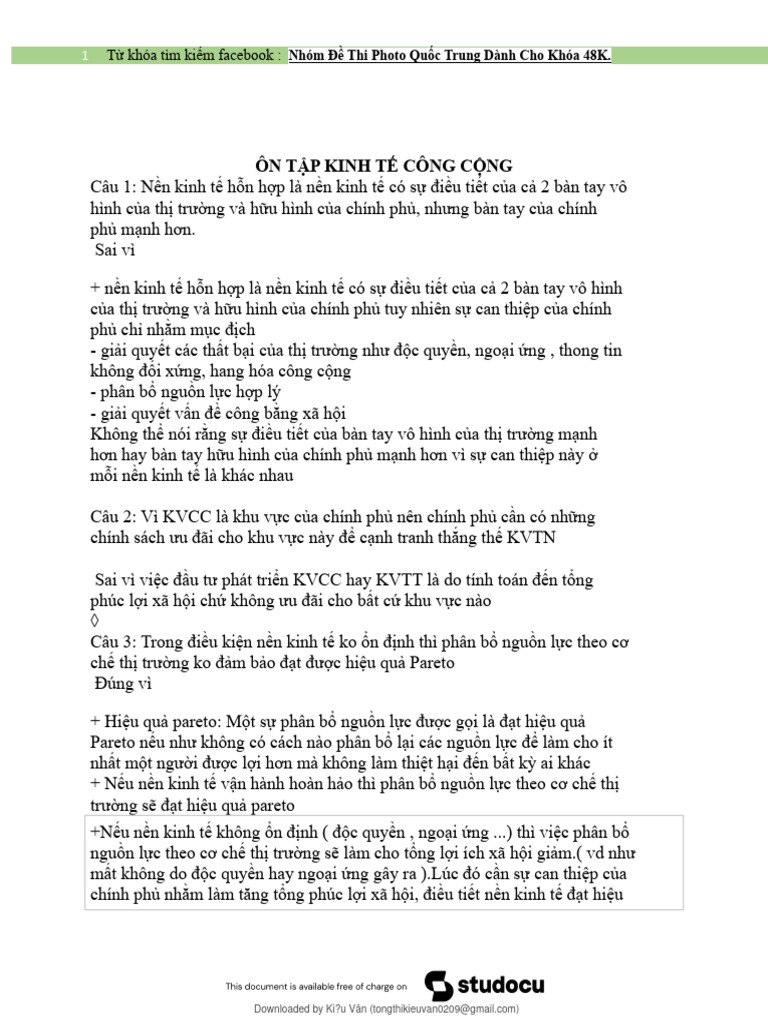 ÔN TẬP KTCC | PDF