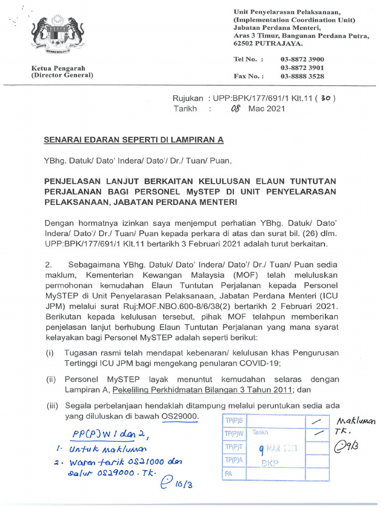 Surat KP - Penjelasan Lanjut TNT MySTEP | PDF