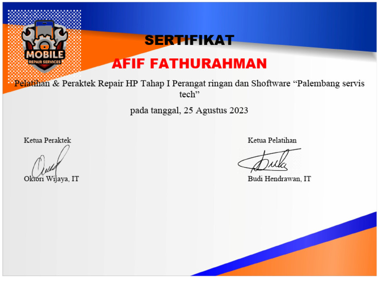 Desain Sertifikat Elegan 1 | PDF