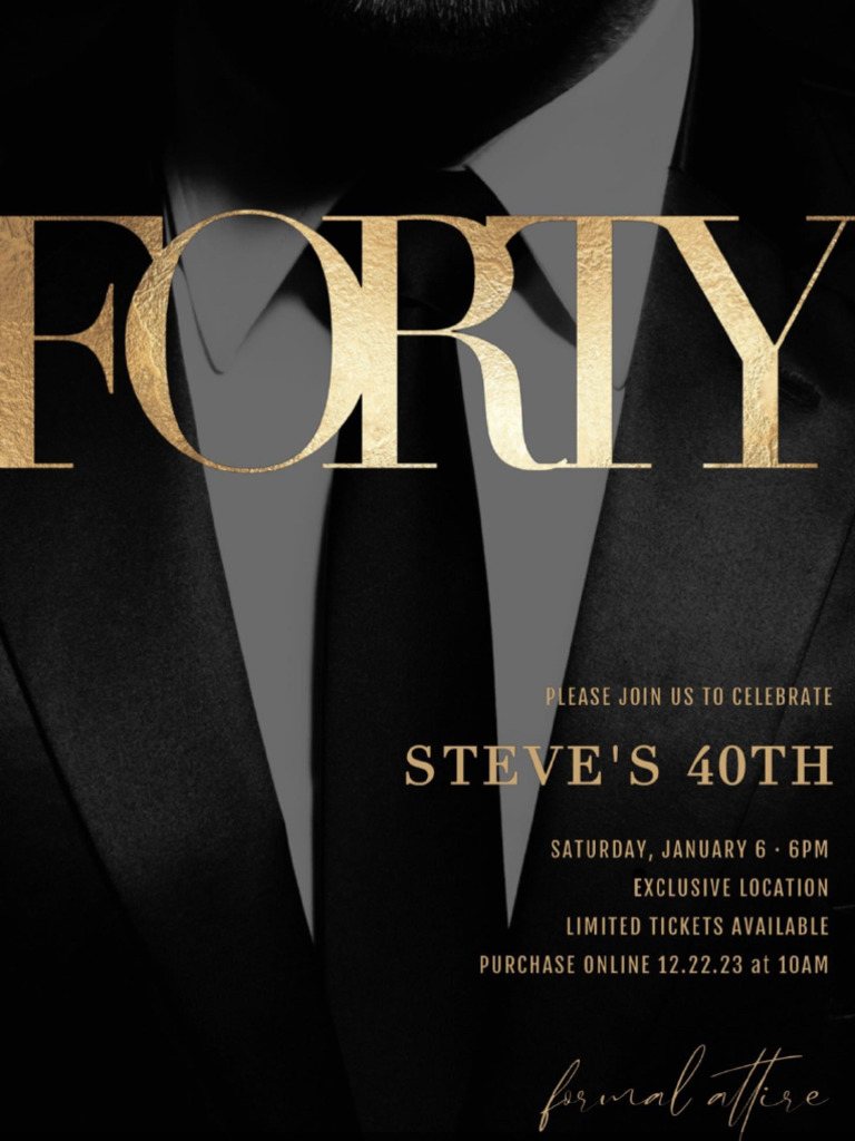 Steve Perkins 40th Birthday Party | PDF