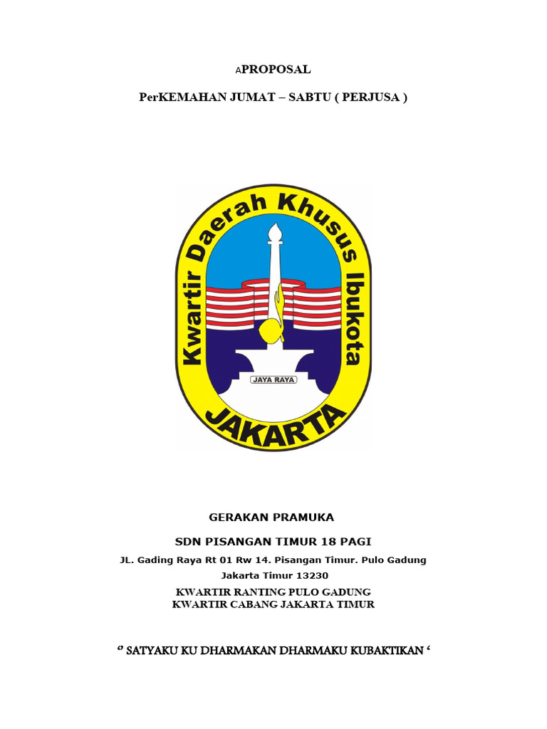Proposal Perjusa SDN Pistim 18 | PDF | Kesehatan Holistik
