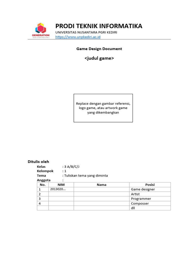 Format GDD | PDF | Olahraga & Rekreasi