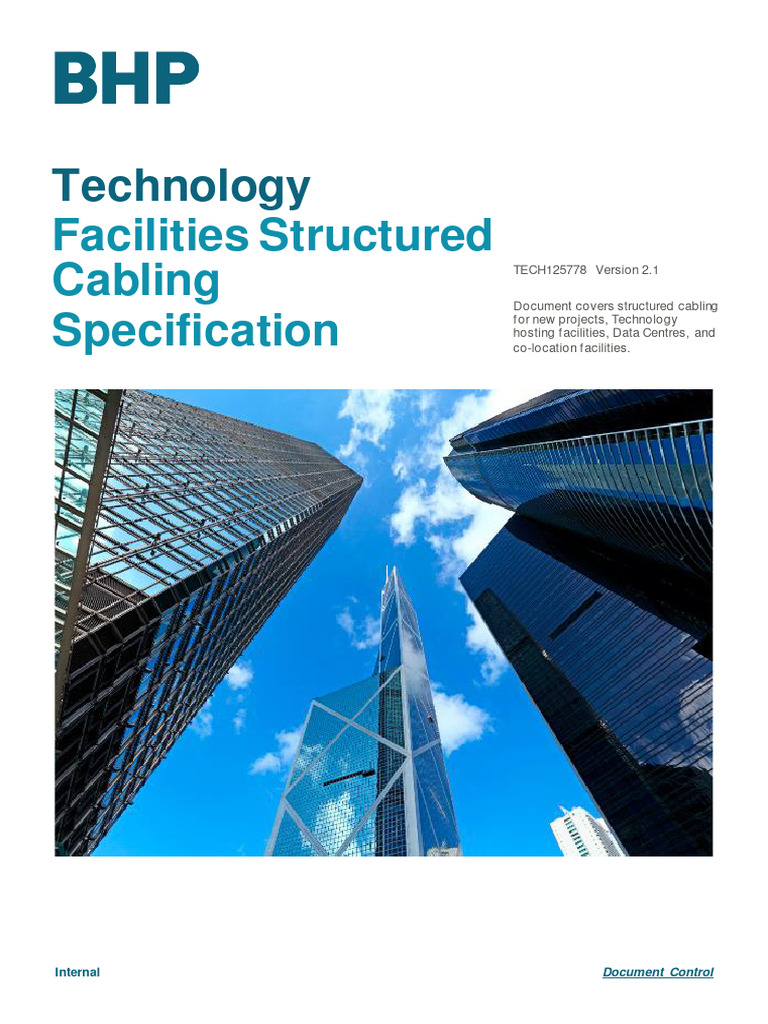 Technology Facilities Structured Cabling Specification TECH125778 (v2.1) | PDF
