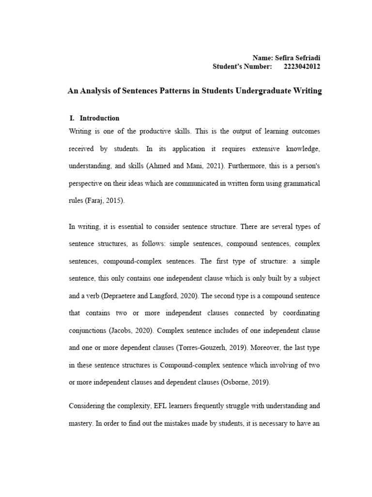 Sentence Analysis | PDF