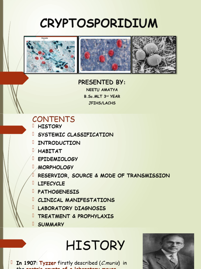 CRYPTOSPORIDIUM | PDF | Biology | Medical Specialties