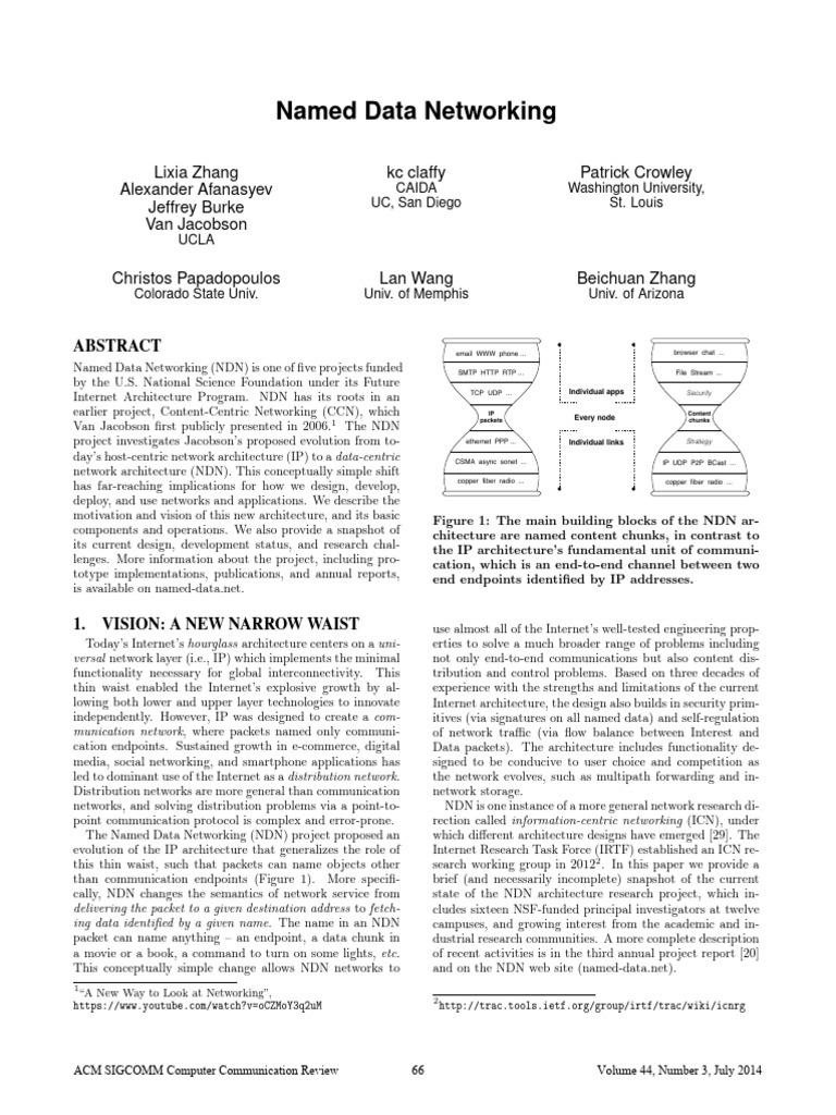 Evolution to Named Data Networking | PDF | Computer Network | Router ...