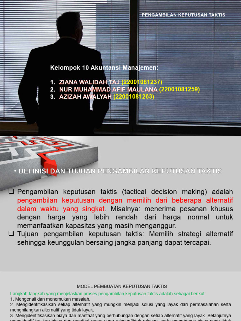 Kel10.Pengambilan Keputusan Taktis | PDF