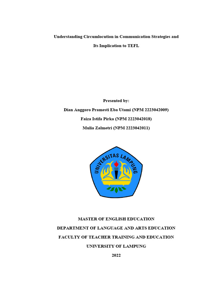 Circumlocution in Language Learning Strategies | PDF | Learning ...