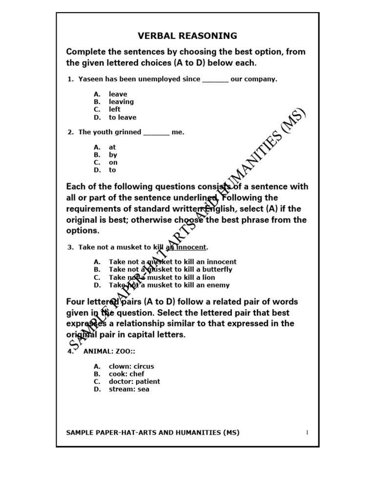 Sample Paper-Hat-Arts and Humanities (MS) | PDF | Sugarcane | Rye