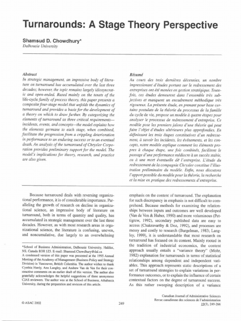 A Stage Theory Perspective | PDF