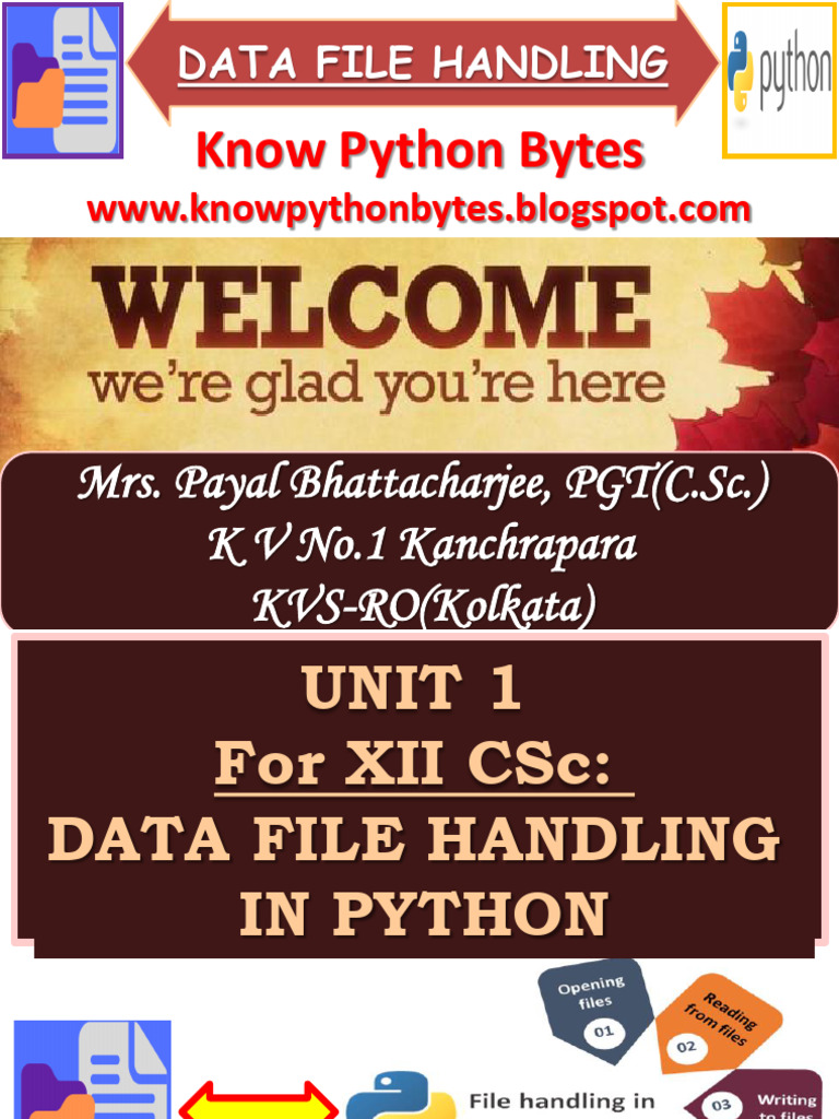 Python Data File Handling XII CS 2022-23 As On 28-10-2022 | PDF | Comma Separated Values ...