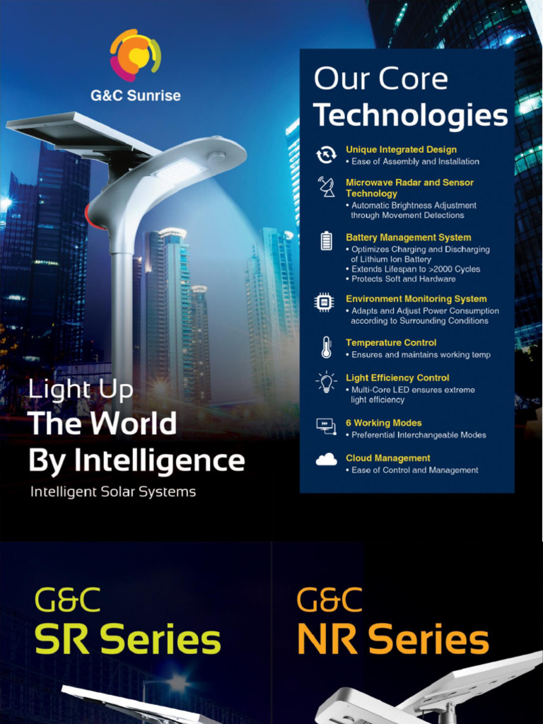 G&C Sunrise Solar LED Lighting Systems Brochure | PDF