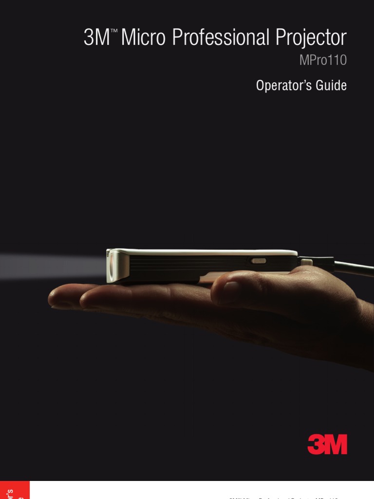 3M MPro110 Owners Manual | PDF | Battery Charger | Electronic Engineering