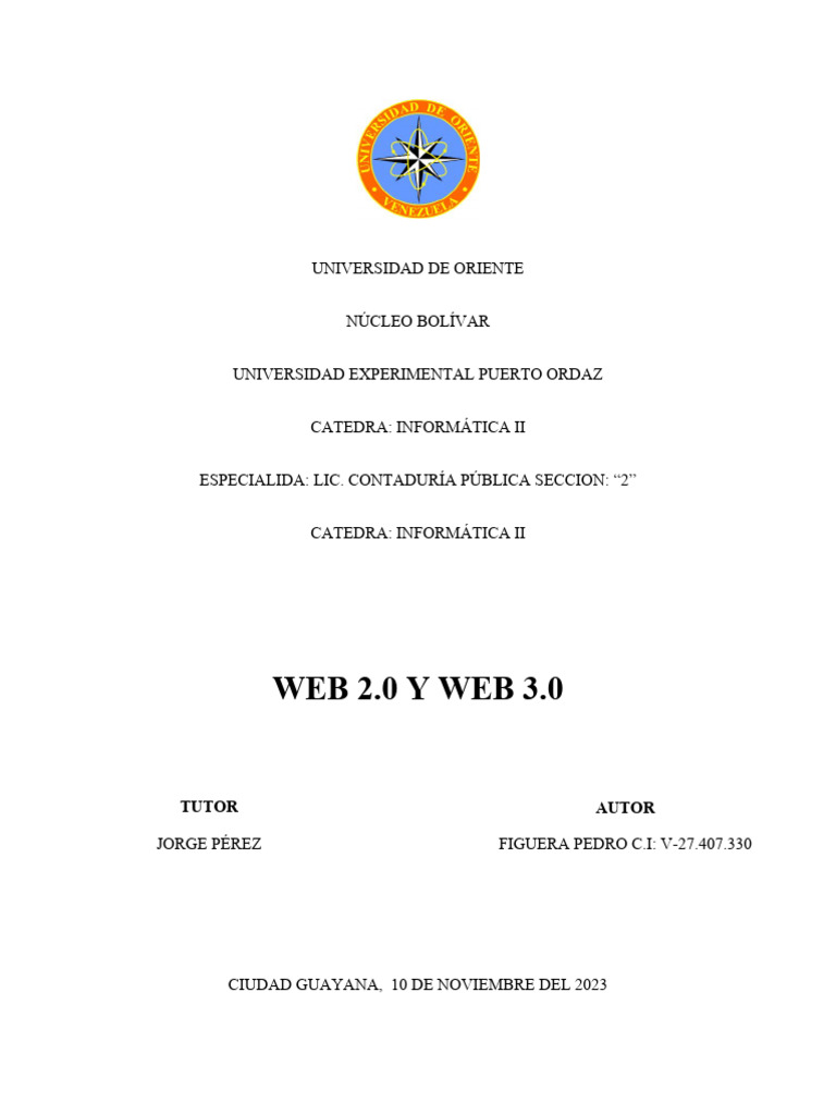 WEB 2.0 Y WEB 3.0: Autor Tutor | PDF