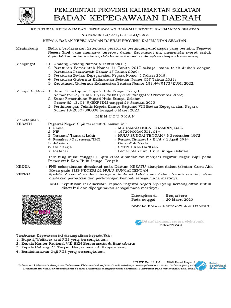 Muhamad Husni Thamrin, S.PD | PDF