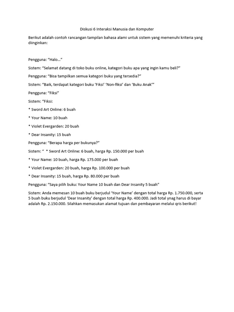 Diskusi 6 Interaksi Manusia Dan Komputer | PDF