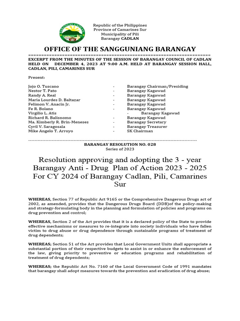 BADAC Action Plan 2023-2025 Approved | PDF | Government | Justice
