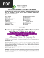 Resolution Approving Barangay GAD Plan and Budget | PDF | Justice ...