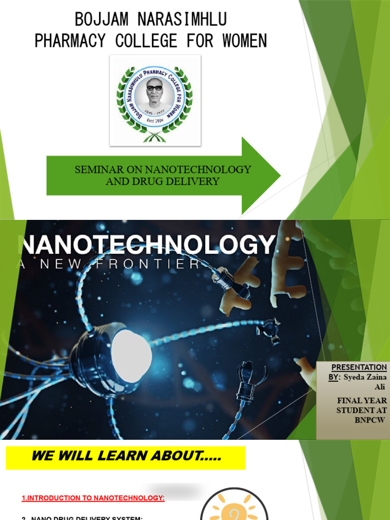 Zaina Seminar | PDF | Nanotechnology | Nanoparticle