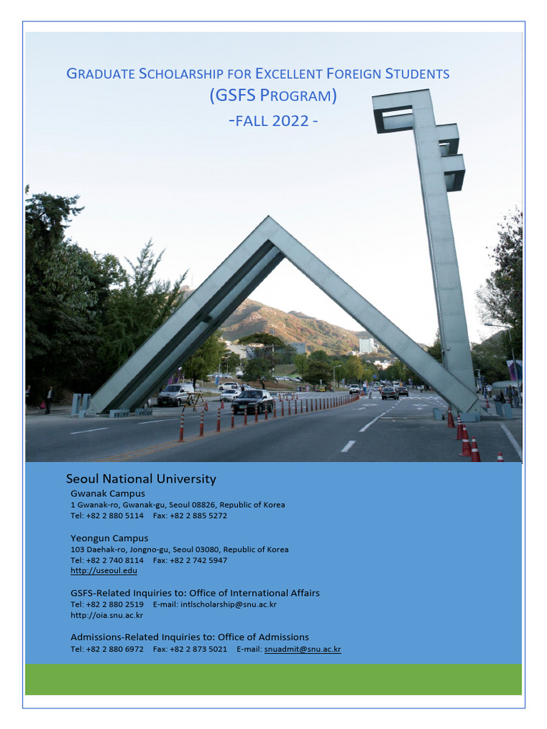 GSFS 2022: Graduate Scholarship Guide | PDF | College | Doctor Of ...