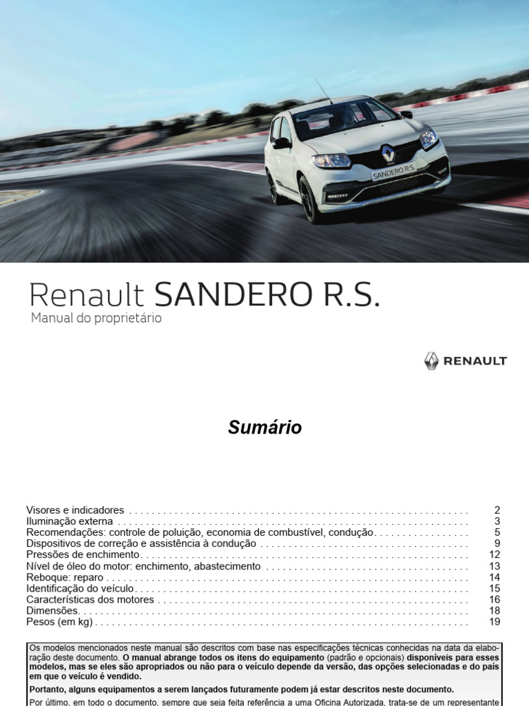 Manual Complementar Sandero Rs | PDF | Freios ABS | Freio