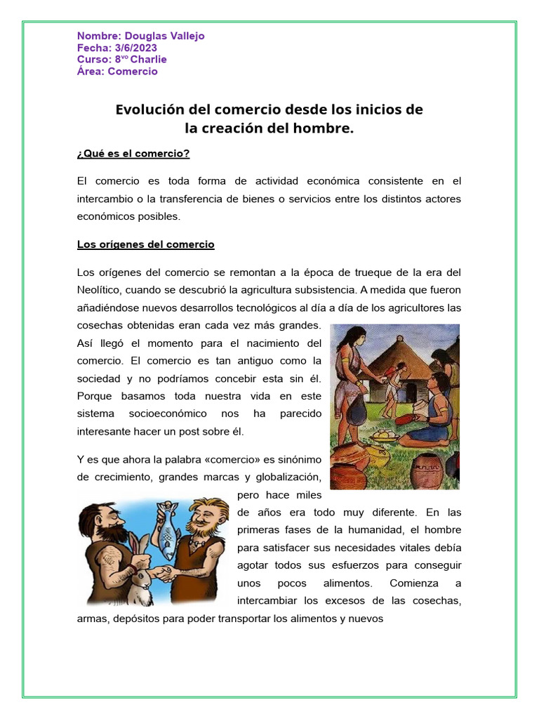 Evolución Del Comercio | PDF