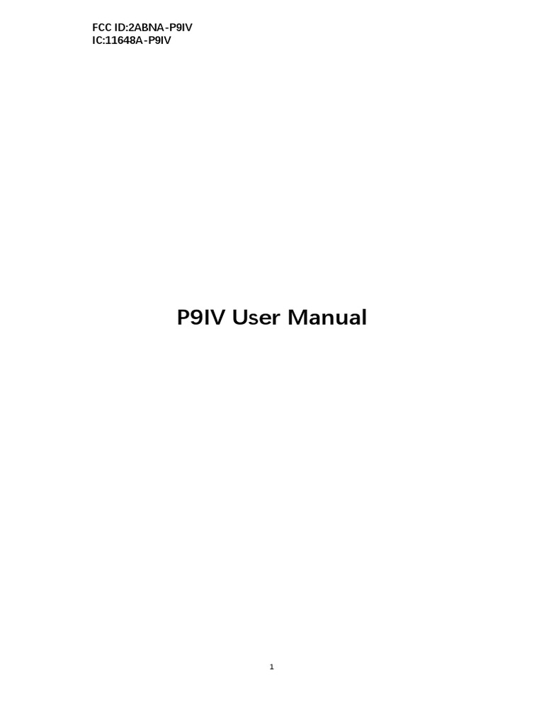 P9IV Users Manual | PDF