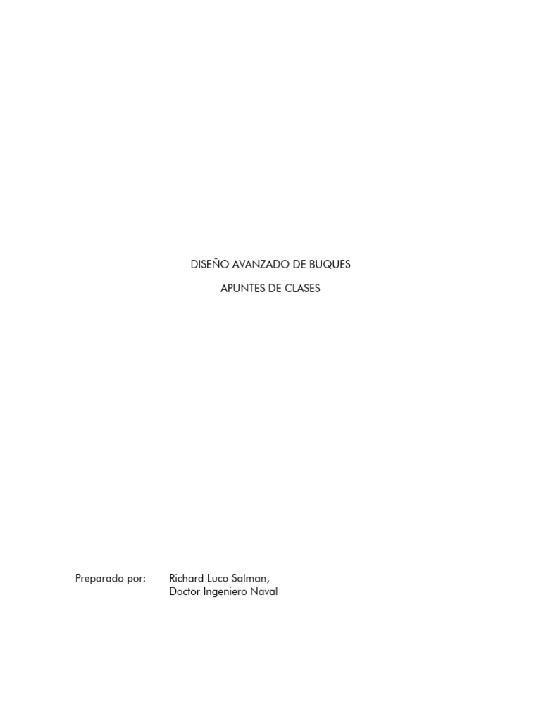 Proyecto Buque. DISEÑO AVANZADO DE BUQUES | PDF