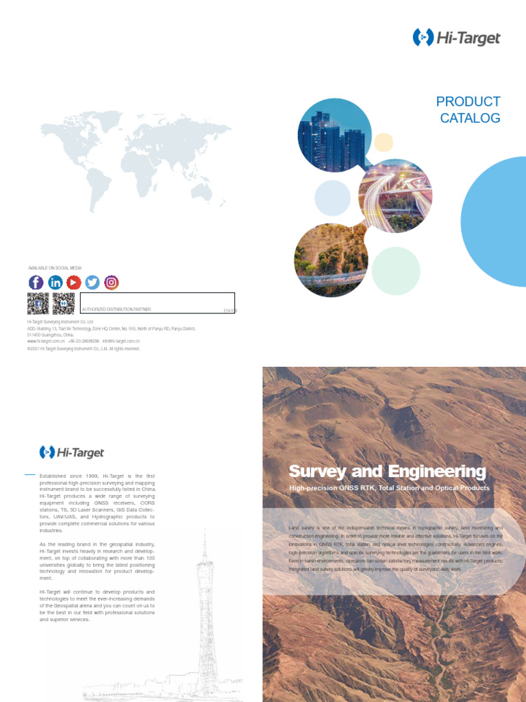Hi Target Catalog 20210722s | PDF | Surveying | Rechargeable Battery