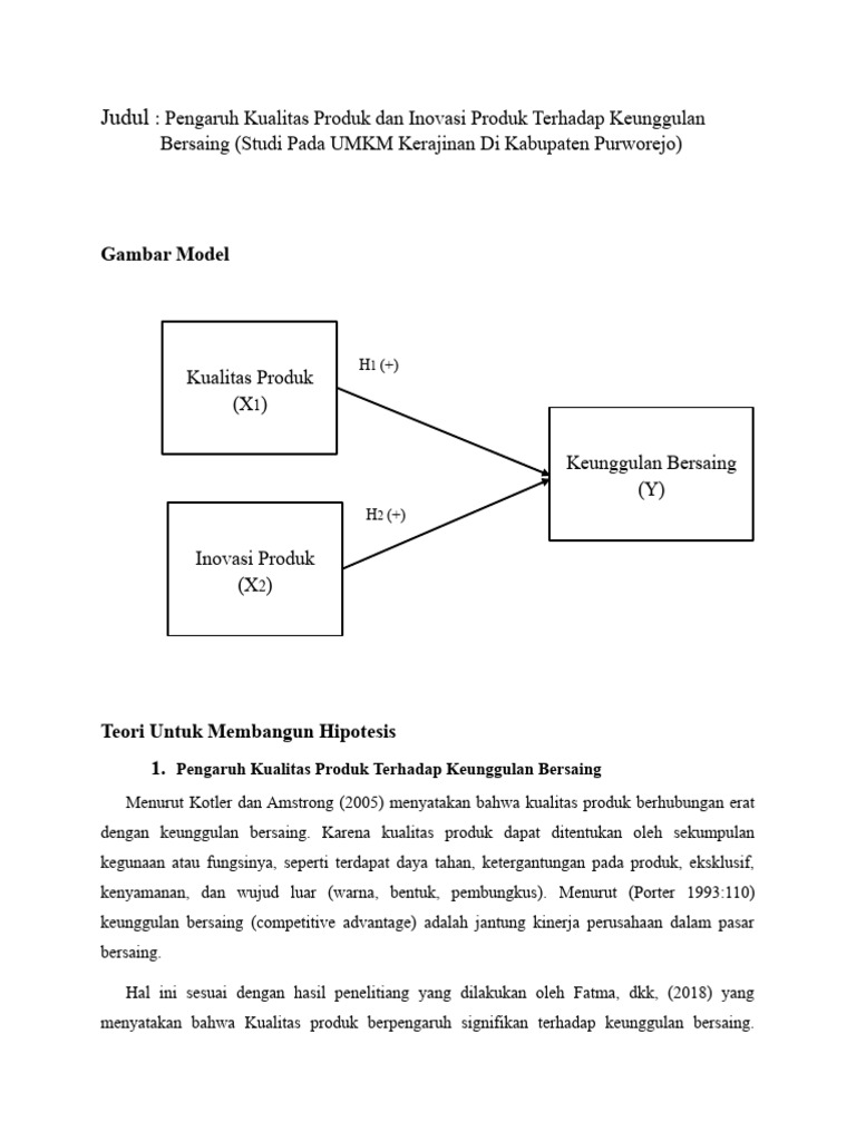 Gambar Model Dan Teori Dan Indikator | PDF