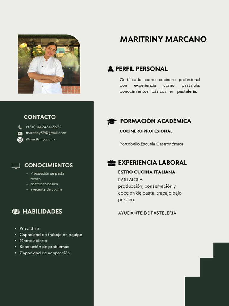 Currículum Profesional Maritriny Marcano | PDF