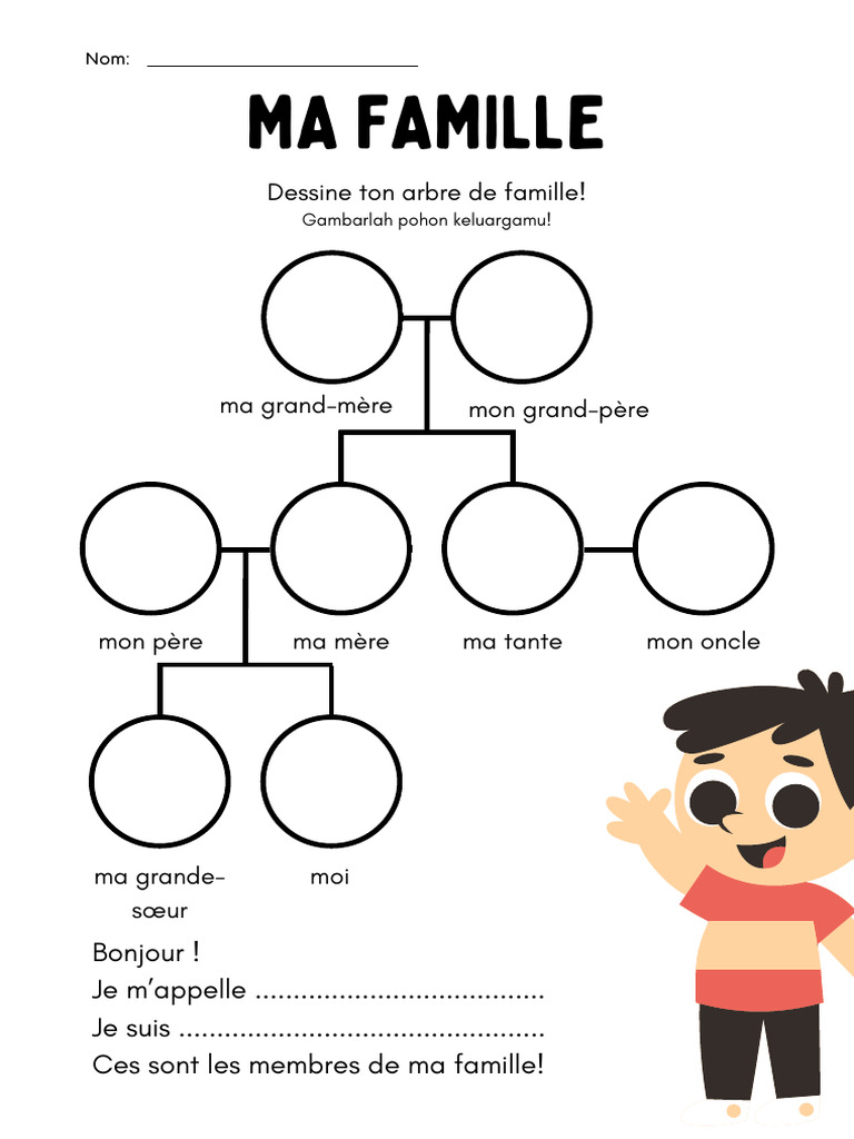 Ma Famille Exercice | PDF | Maison et jardin