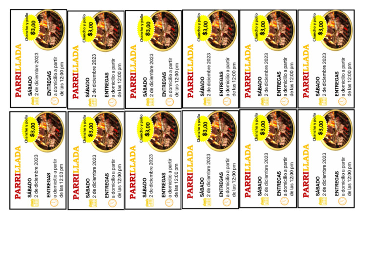 Tikets de Parrillada | PDF