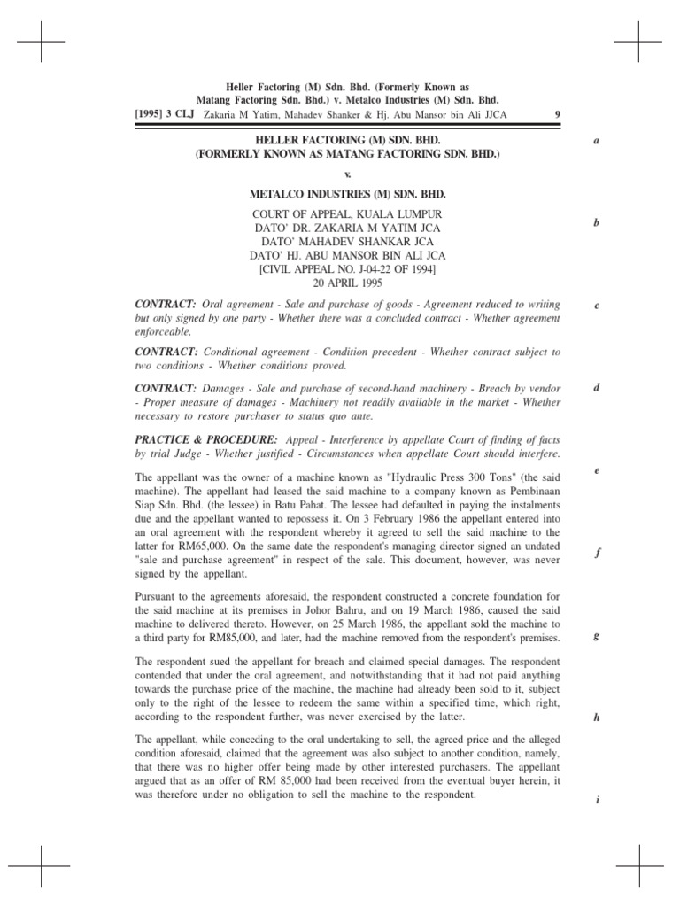 Court of Appeal Case: Heller v. Metalco | PDF | Judgment (Law ...