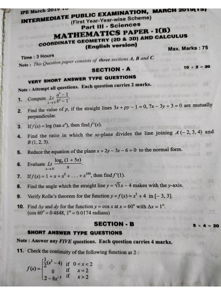 Maths 1b Ts | PDF