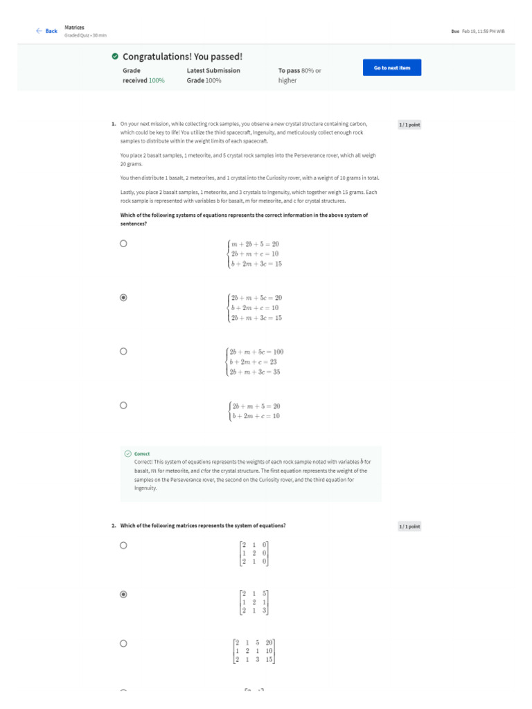 Screencapture Coursera Org Learn Machine Learning Linear Algebra Exam