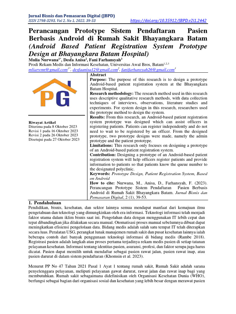 Android Based Patient Registration System Prototype Design at ...