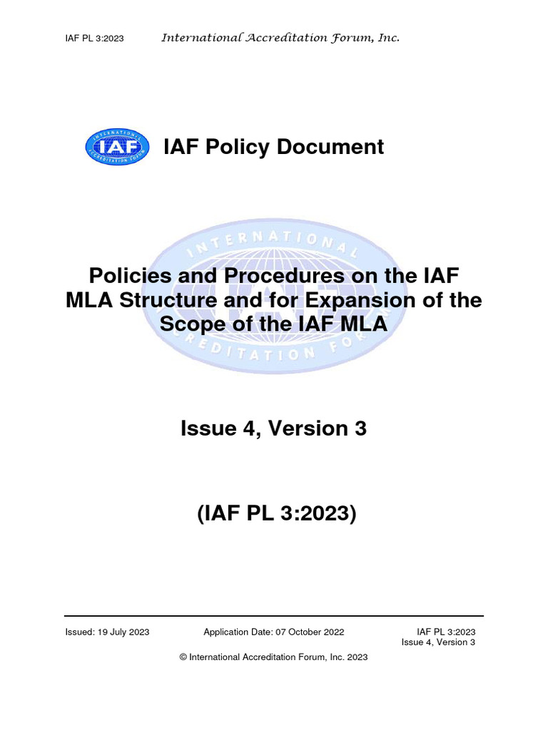 IAF PL3 Issue 4 Version3 19072023 | PDF | Finance & Money Management ...