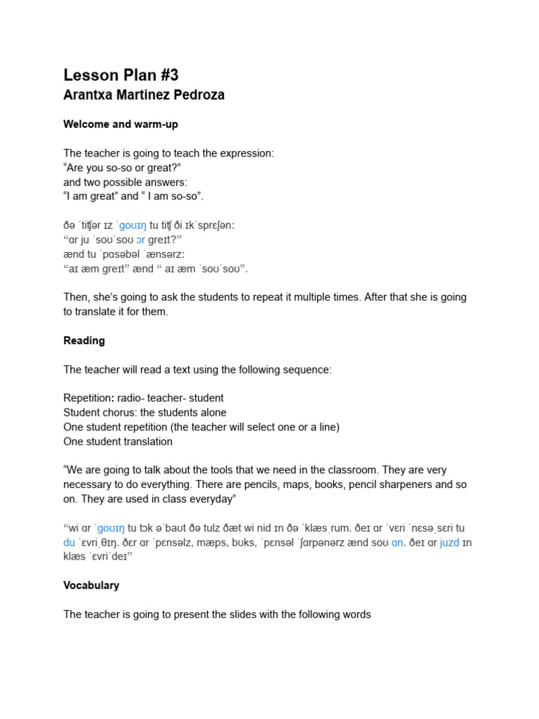 Lesson Plan #3 | PDF | English Language | Linguistic Morphology