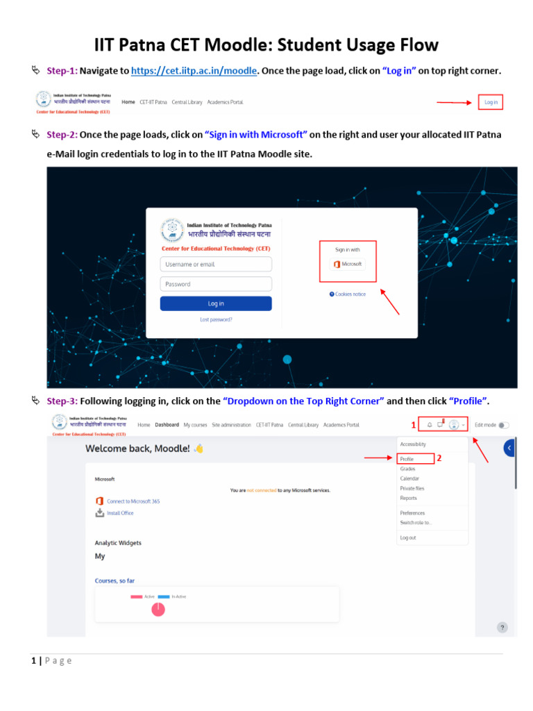 IIT Patna Moodle Student Guide | PDF | Lecture | Login