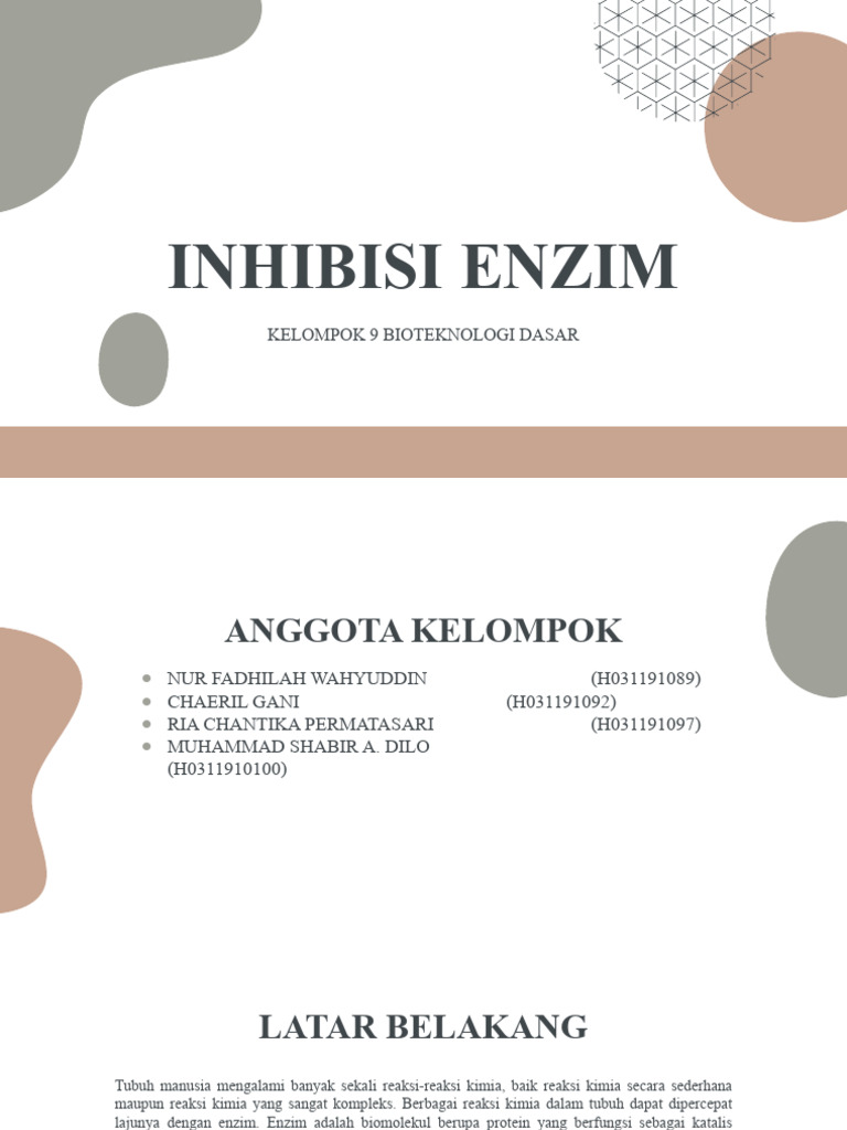Mekanisme Inhibisi Enzim | PDF
