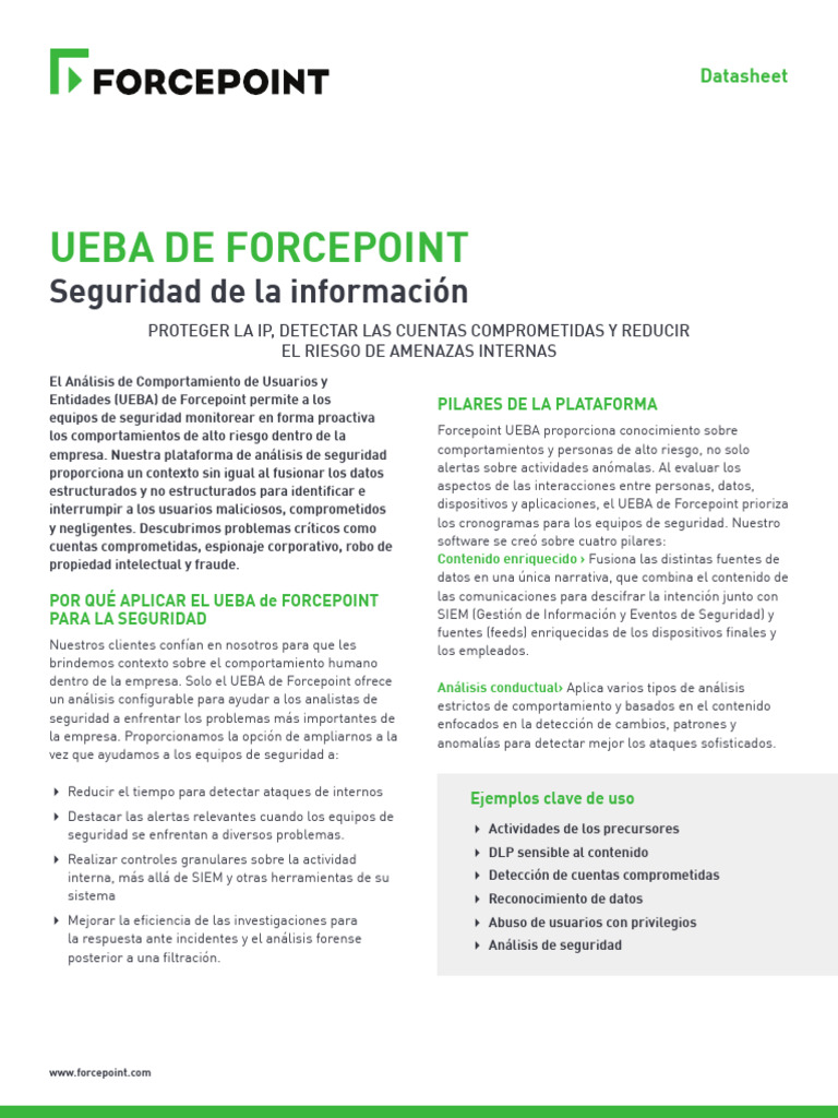 Datasheet Ueba Information Security Es | PDF | La seguridad informática ...