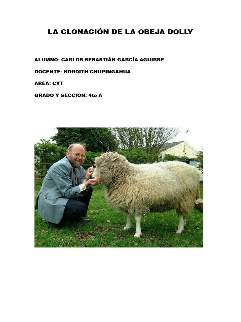 Investigación de La Obeja Dolly | PDF