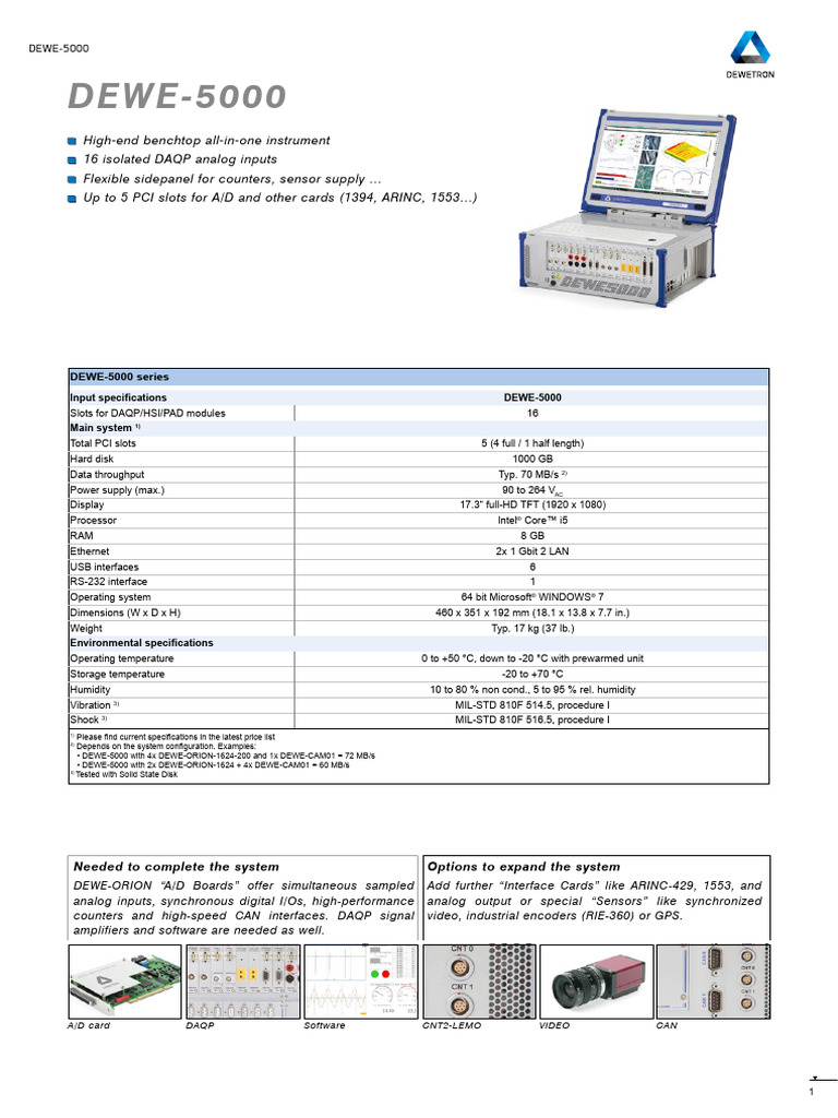 Dewetron Dewe-5000 e | PDF