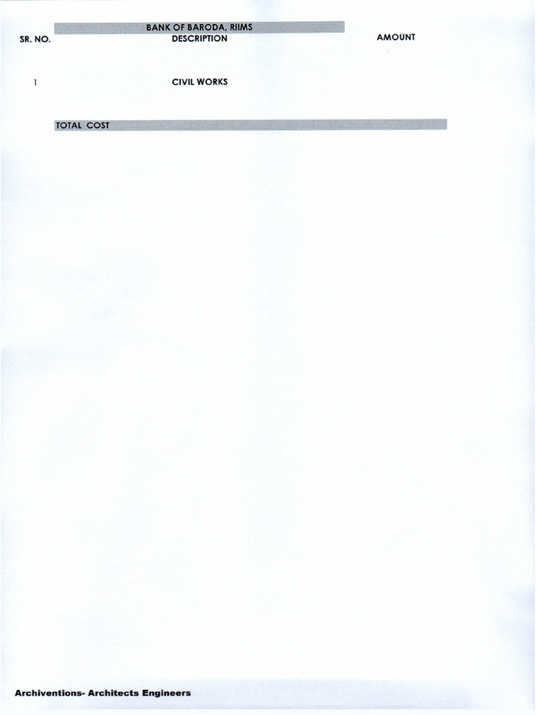 Civil Works BOQ | PDF