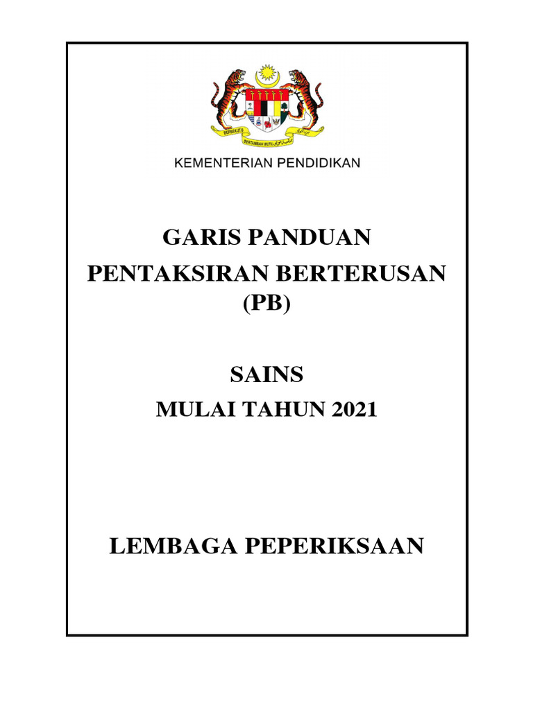 Garis Panduan PB Sains SVM Edisi 2 2021 | PDF Garis Panduan PB Sains SVM Edisi 2 2021 | PDF