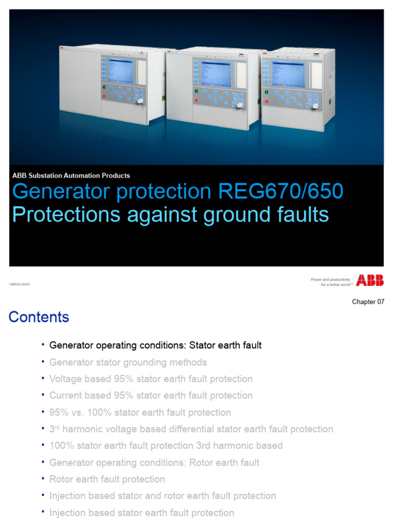 07 SEP661 REG670 650 Protections Against Ground Faults | PDF