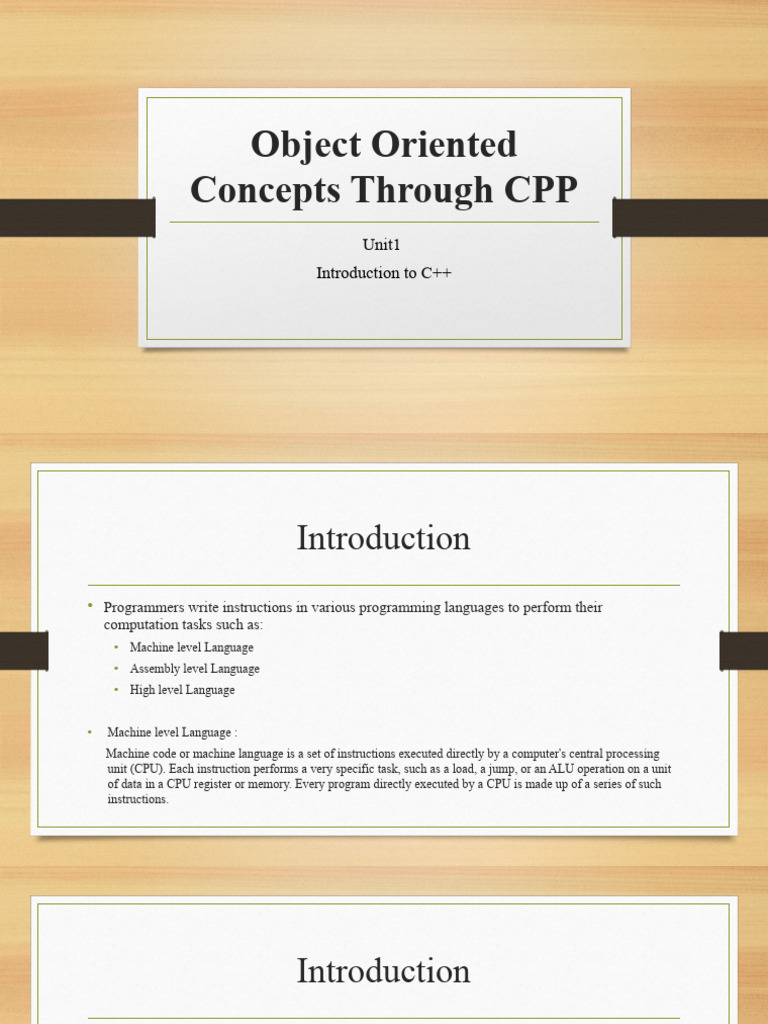 Unit 1 Pdf Object Oriented Programming Class Computer Programming 4061
