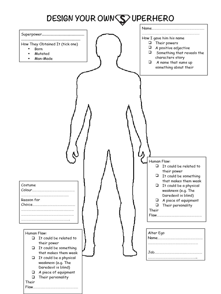 Design-A-Superhero-Template 2 | PDF