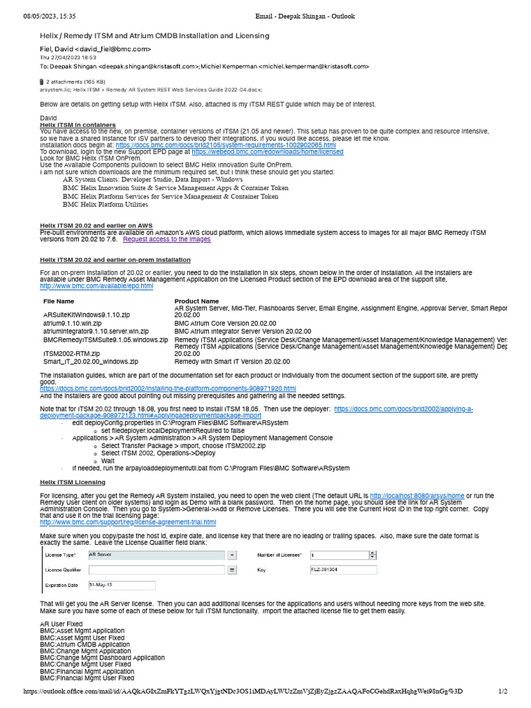 BMC Remedy Installation | PDF | Zip (File Format) | World Wide Web